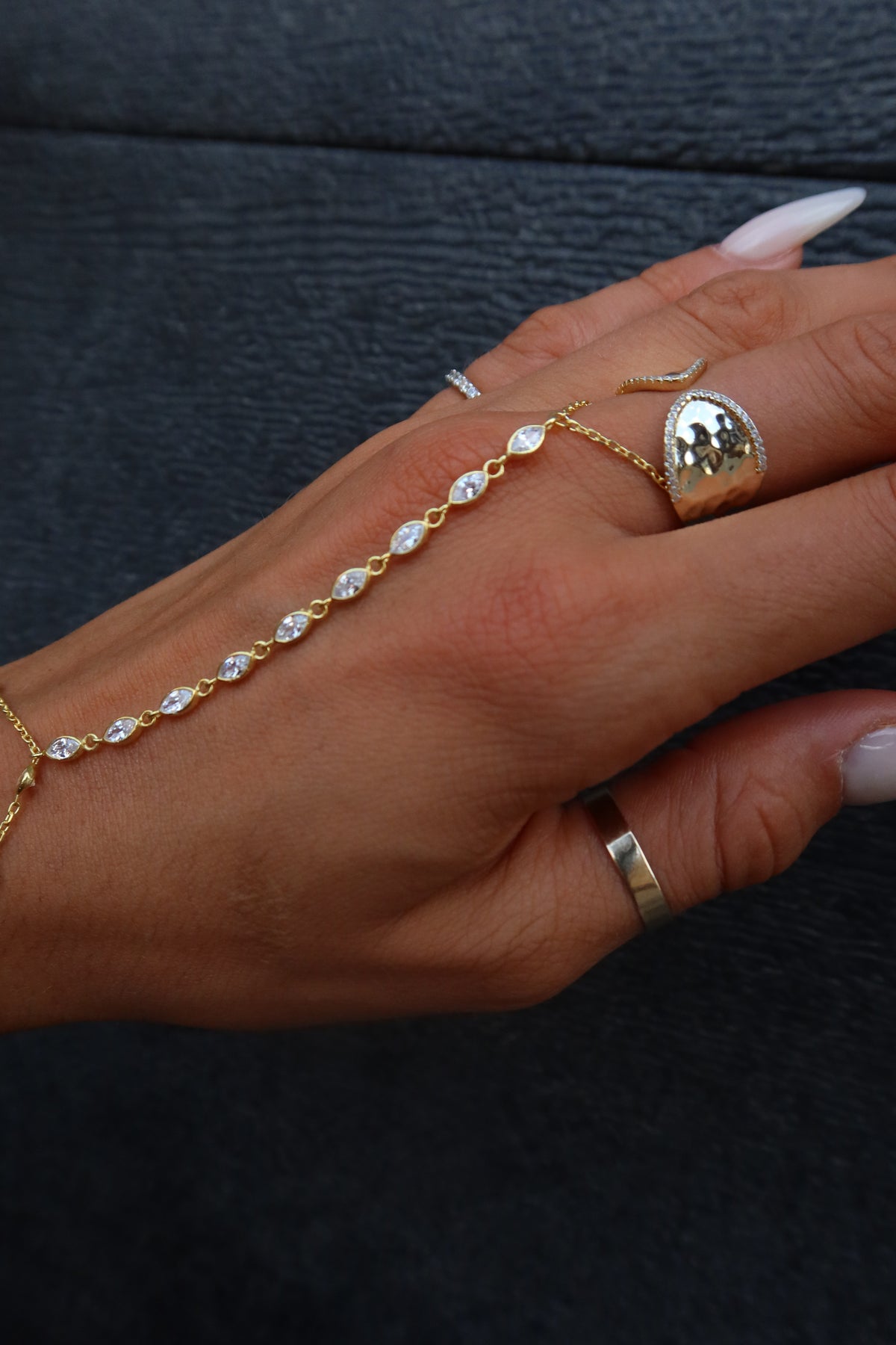 Marquise Hand Chain – Alexandra Madison