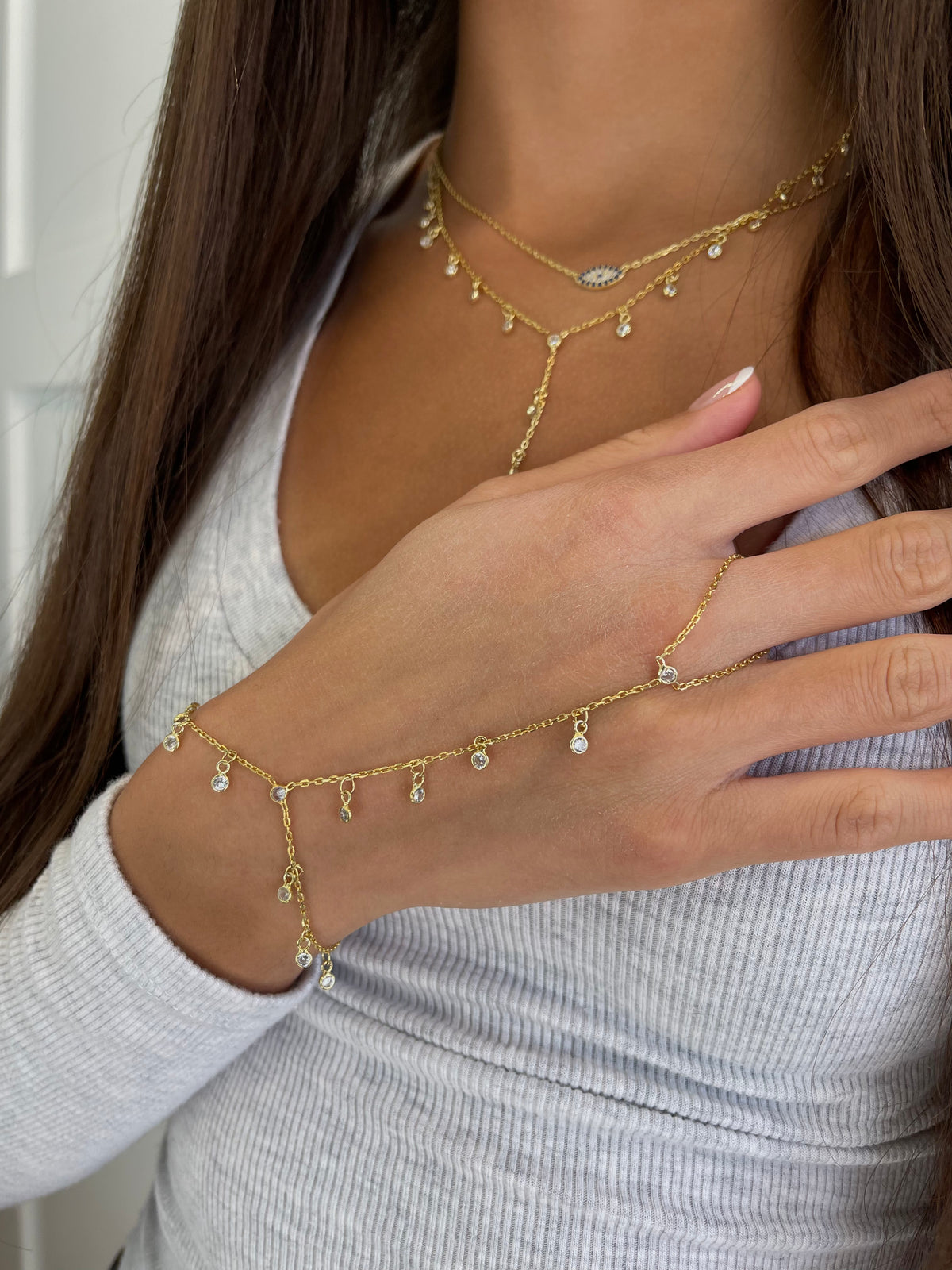 Drop CZ Handchain – Alexandra Madison